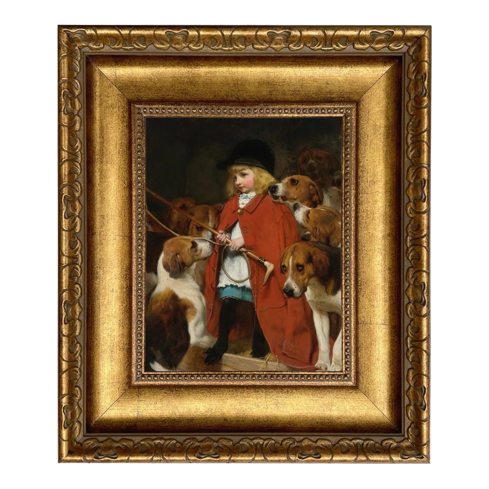 The New Whip Frame Reproduction Print on Canvas, 8x10", Wide Gold Frame ...