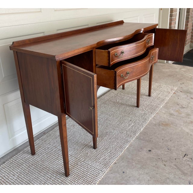1920s Antique Hepplewhite Styled Mahogany Sideboard | Chairish