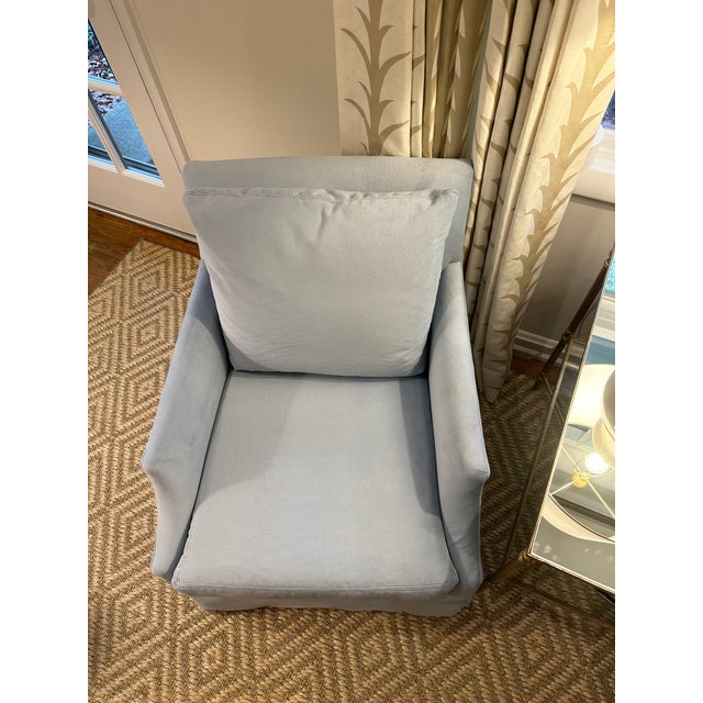 Lee Industries Chair in Performance Velvet | Chairish