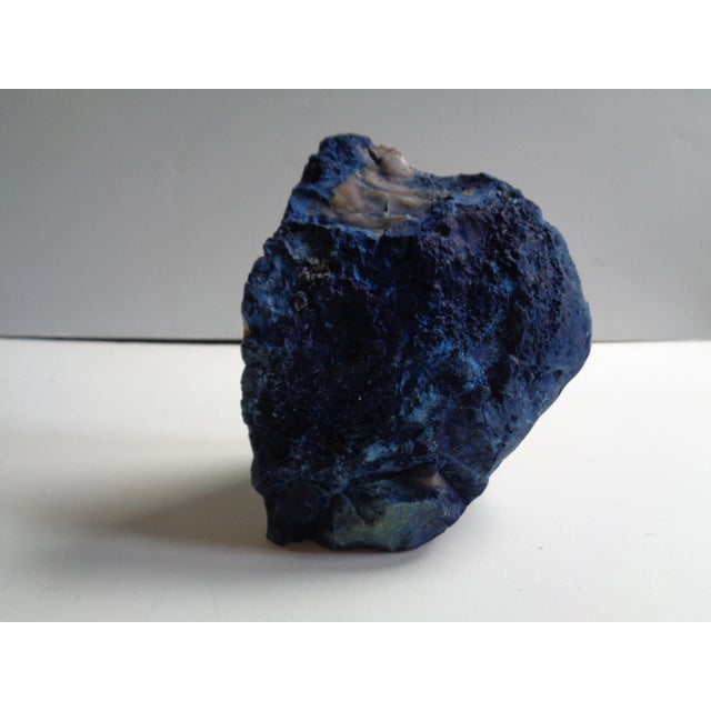 1970s Royal Blue Geode Bookend Art Objet, Brazil | Chairish