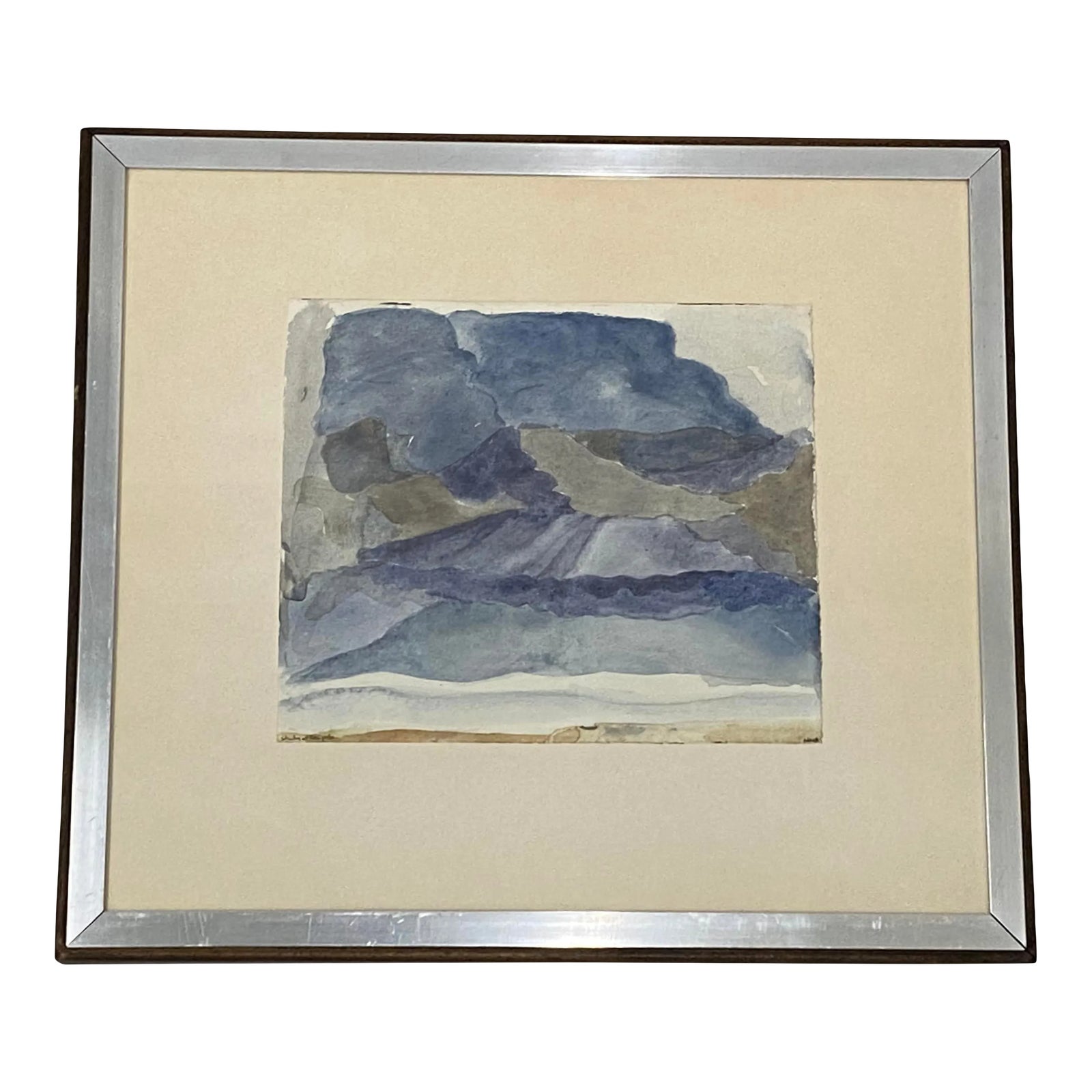 Norman Adams "Study at Resipole" Original Watercolor C.1968 | Chairish