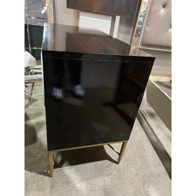 Bernhardt Dark Wood and Capiz Shell Nightstand | Chairish