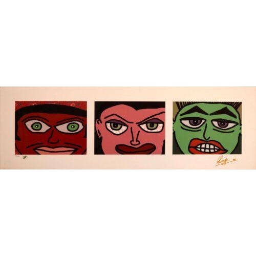 Ringo Starr 3 Faces Signed Contemporary Pop Art Serigraph on Paper 92/ ...