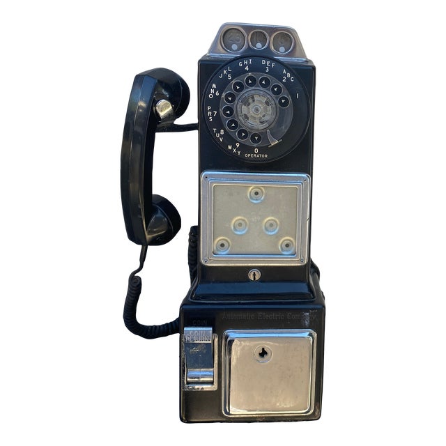 Vintage Early 20th Century Automatic Electric Company Black Rotary Wall ...