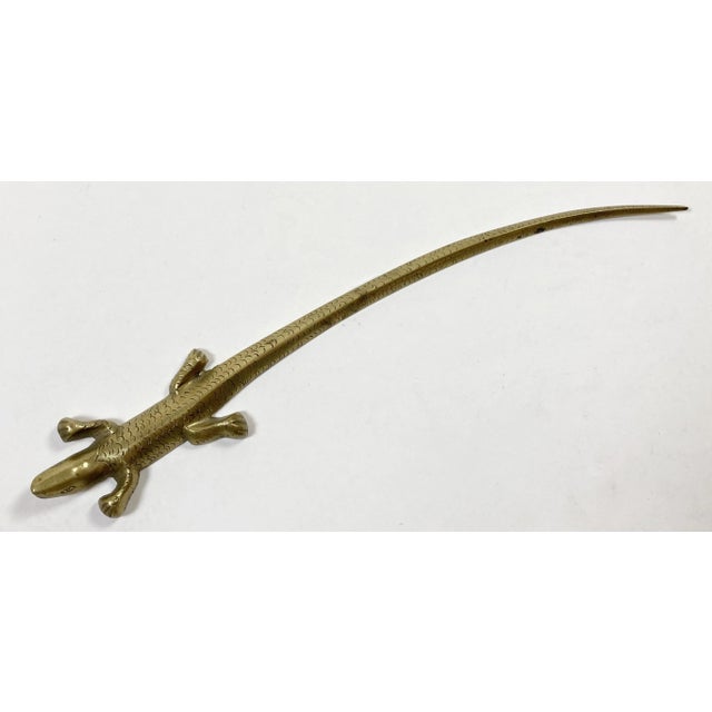 Brass Lizard Letter Opener | Chairish