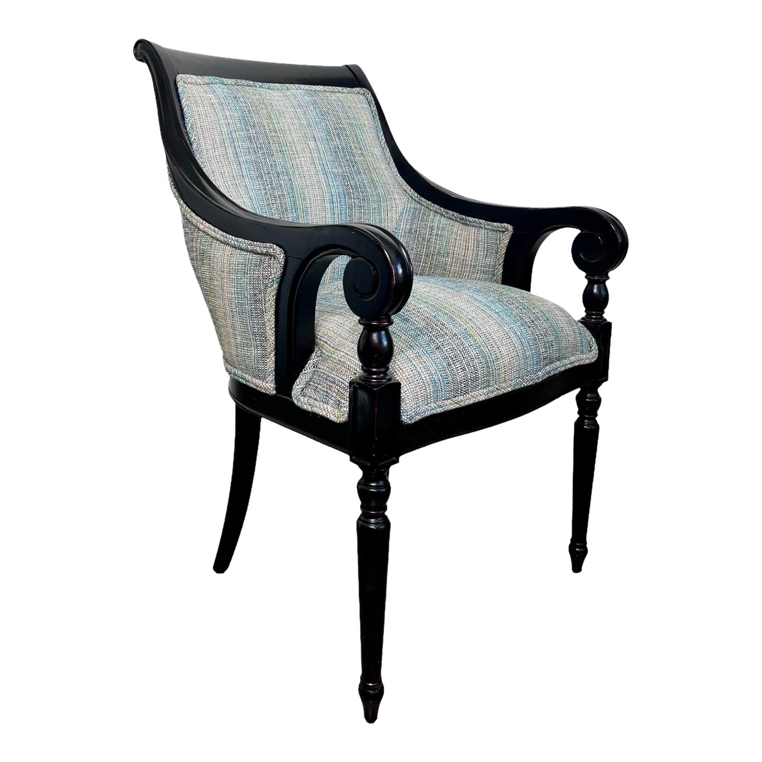 Lacquered Swoop Arm Chair | Chairish