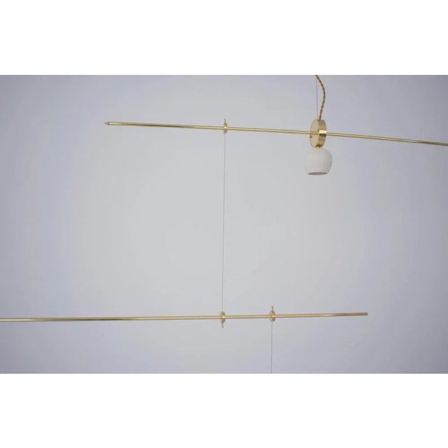Brass Sculpted Pi Light Suspension by Periclis Frementitis | Chairish