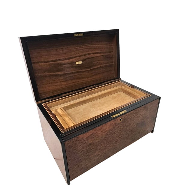 Large Gucci Burl Wood Hinged Jewelry Box | Chairish