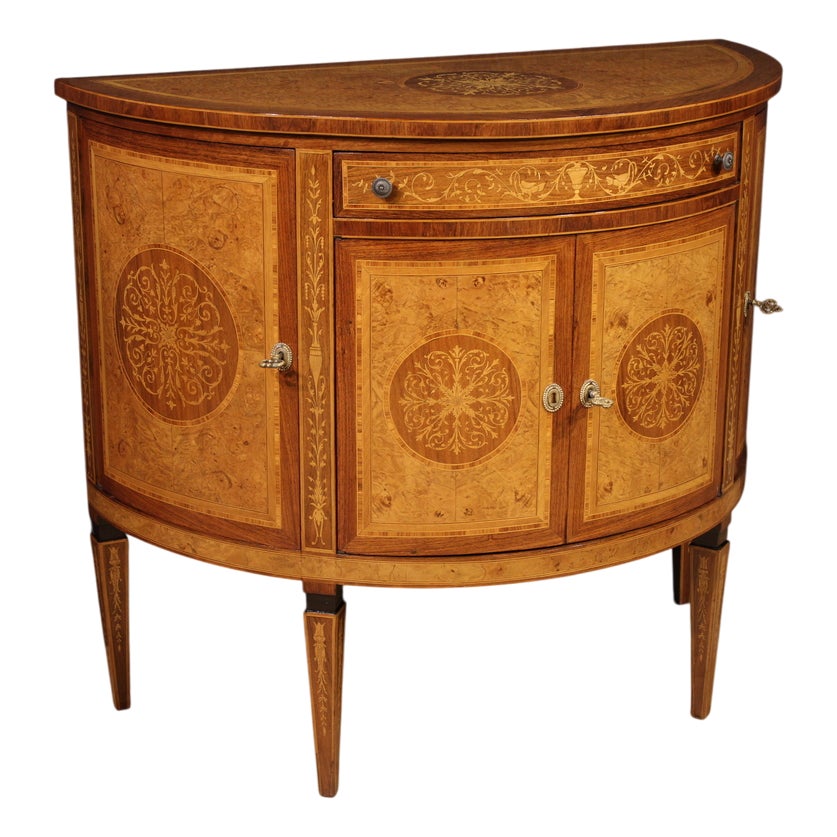Louis XVI Style Italian Half-Moon Sideboard, 1970s | Chairish