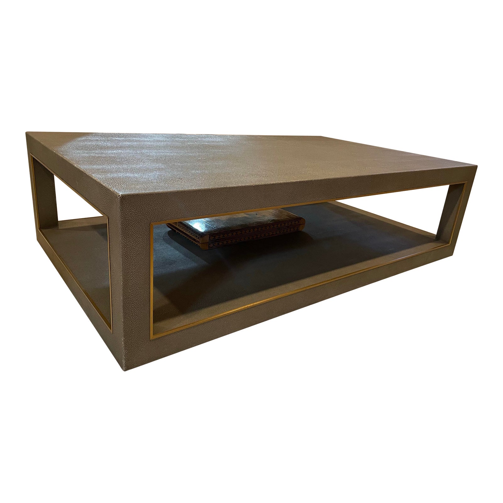 Restoration Hardware Shagrin Coffee Table | Chairish