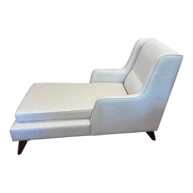 Beige Chaise Lounge Chair | Chairish