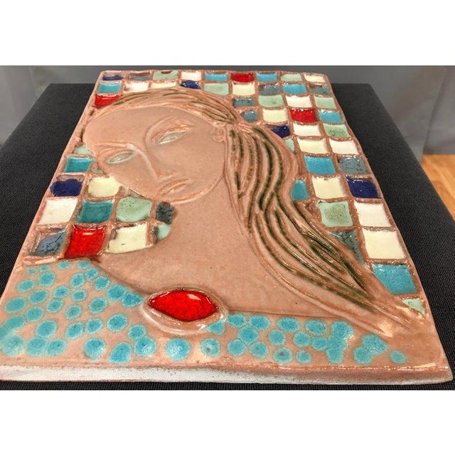 Large Harris Strong Woman Tile Art A | Chairish