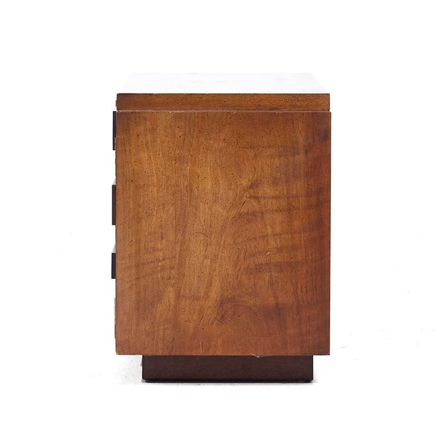 Lane Staccato Mid Century Walnut Commode Nightstand | Chairish