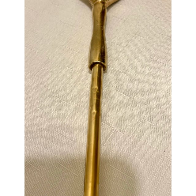 Late 20th Century Vintage Hollywood Regency Polished Brass Clamshell ...