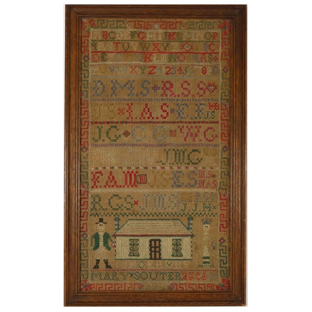 Antique Scottish Sampler, C.1820, by Mary Souter | Chairish