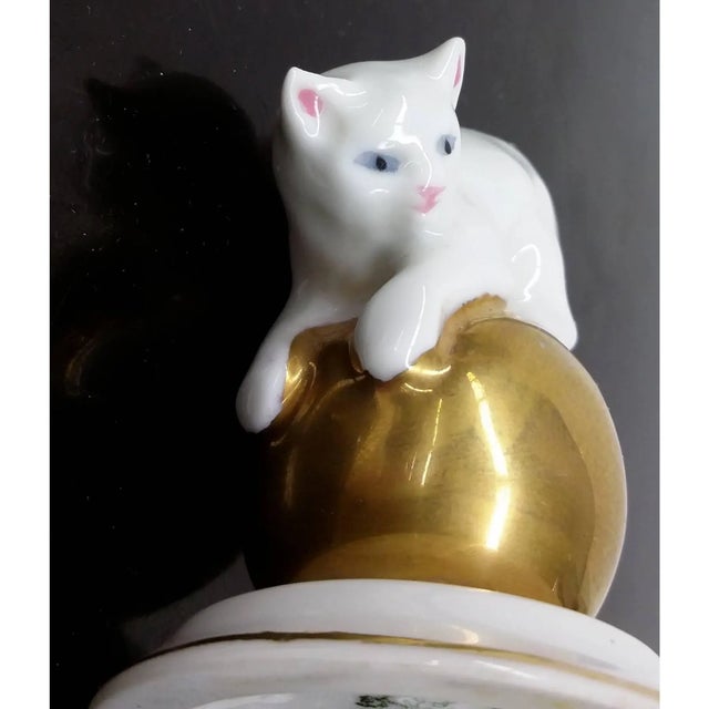 Rare Rosenthal Cat on 24k Gold Ball Barvarian | Chairish