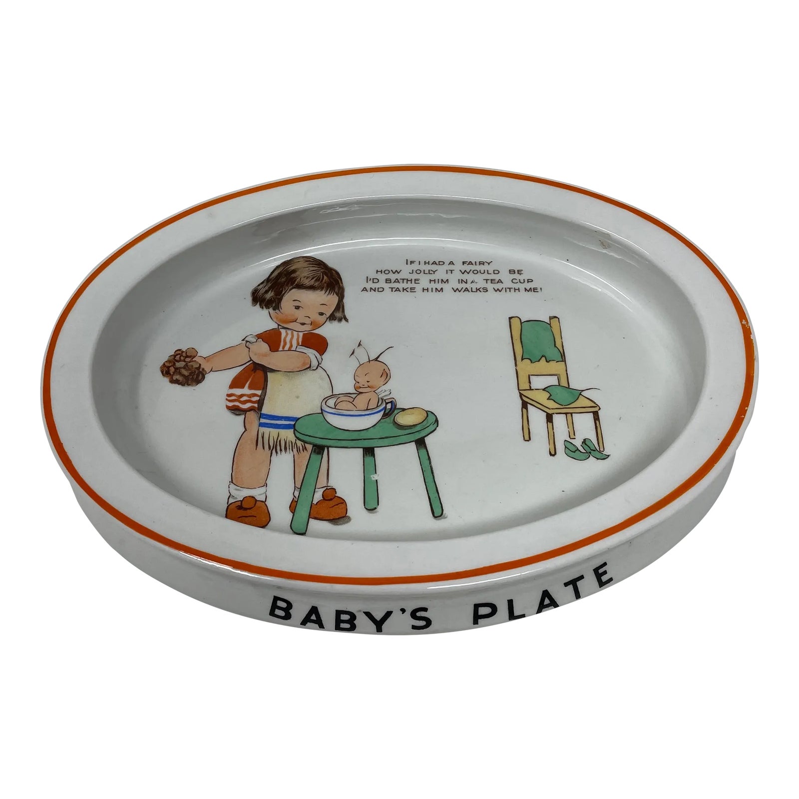 Art Deco Mable Lucy Atwell Baby's Plate 1930's England | Chairish