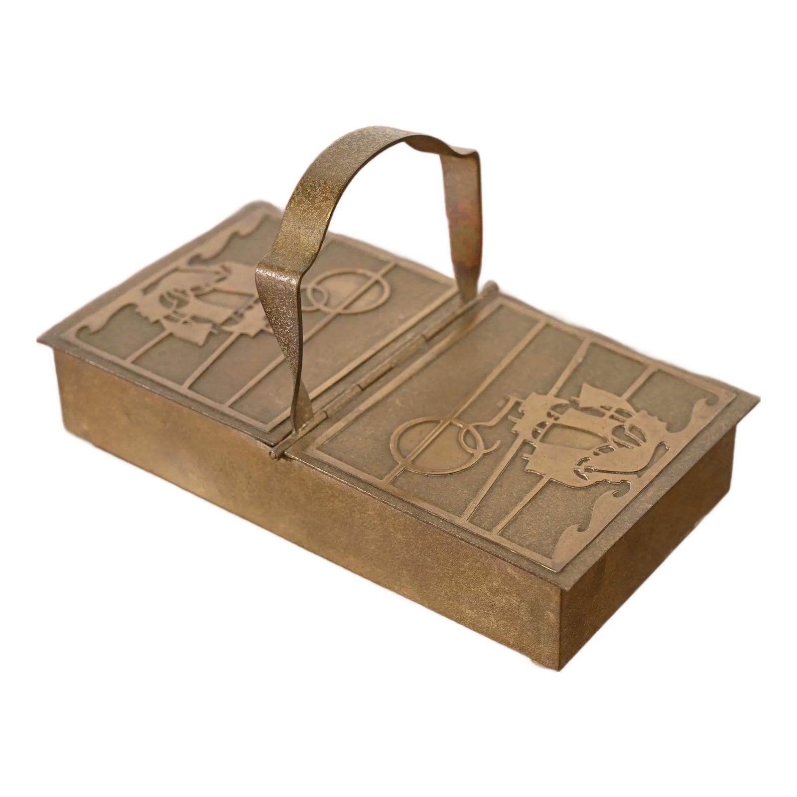 Silver Crest Arts & Crafts Nautical Bronze Humidor Cigar Box With ...