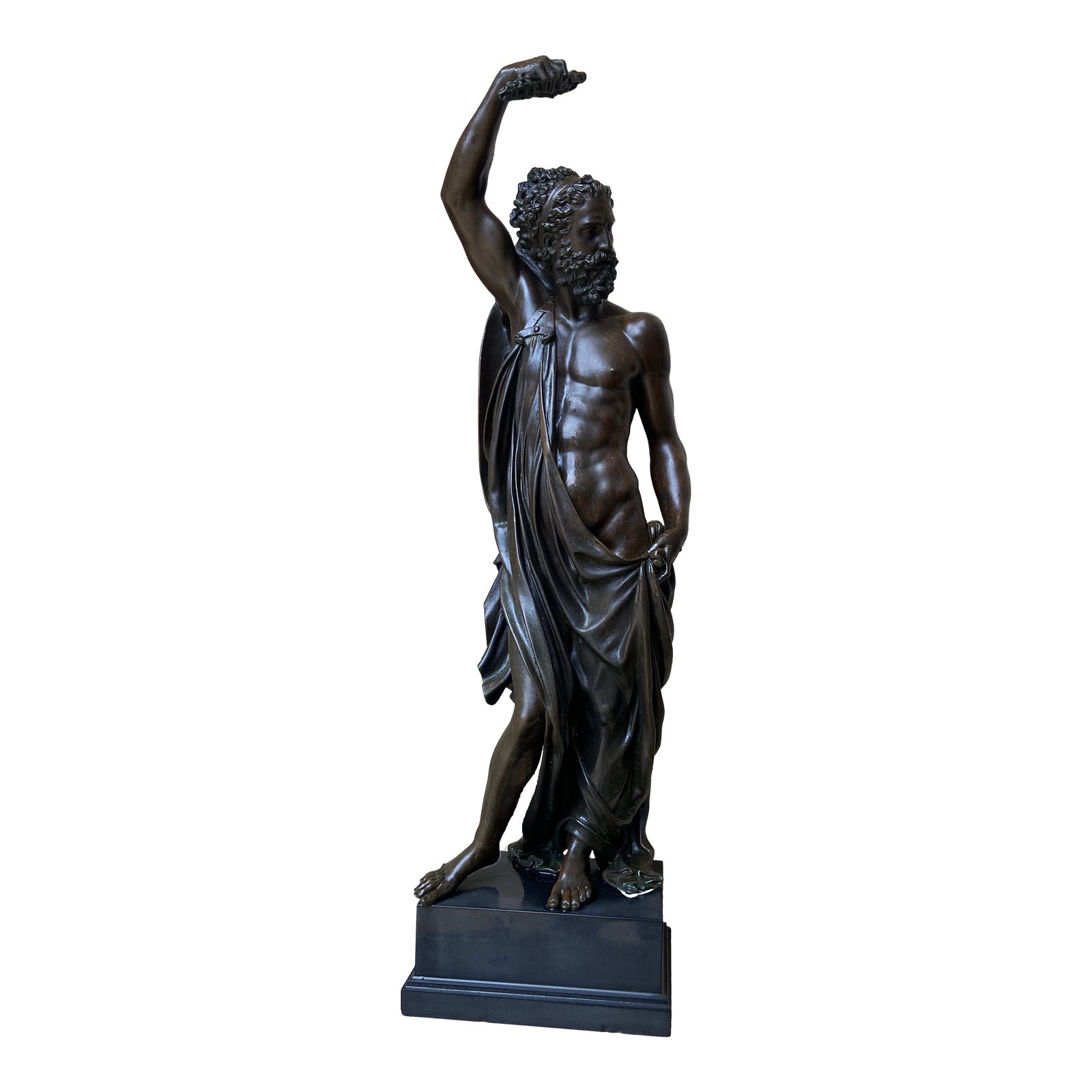 Mid 20th Century Italian Patinated Bronze Statuary Sculpture of Jupiter ...