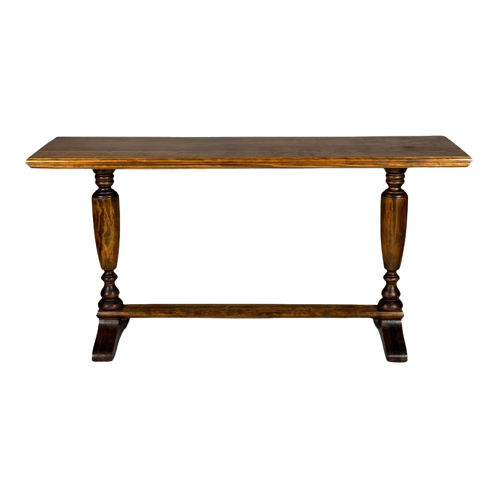 Antique Trestle Console Table — Sofa or Hall Table | Chairish