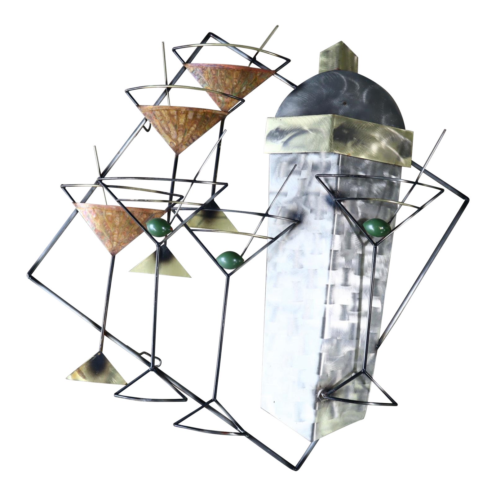 Vintage Curtis Jere Martinis & Manhattans Metal Wall Hanging Sculpture ...