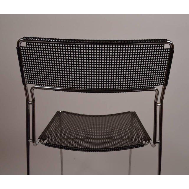 Black and Chrome Metal Mesh Chair | Chairish
