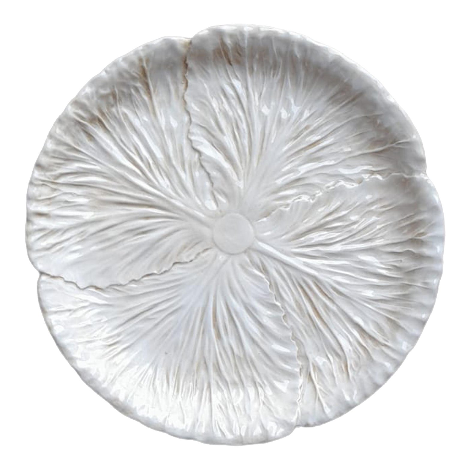 Les Ottomans Radicchio Handpainted Salad Plate in White | Chairish