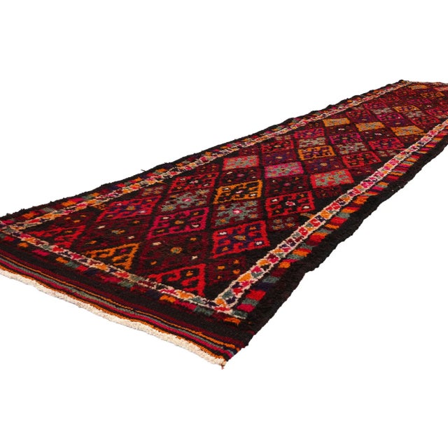 Vintage Kurdish Tribal Rug Runner - 02'10 X 13'00 | Chairish