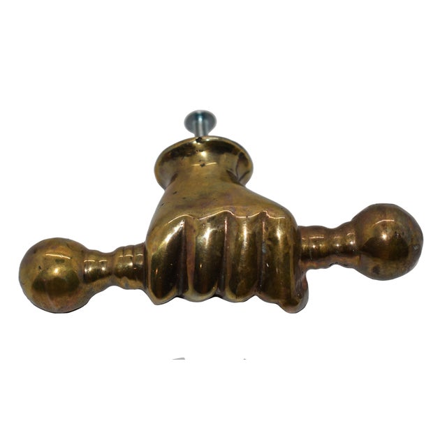 1990s Cast Brass Hand Pull | Chairish