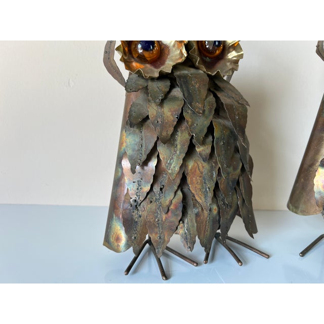 Mid Century Curtis Jere Owl Sculptures - a Pair | Chairish