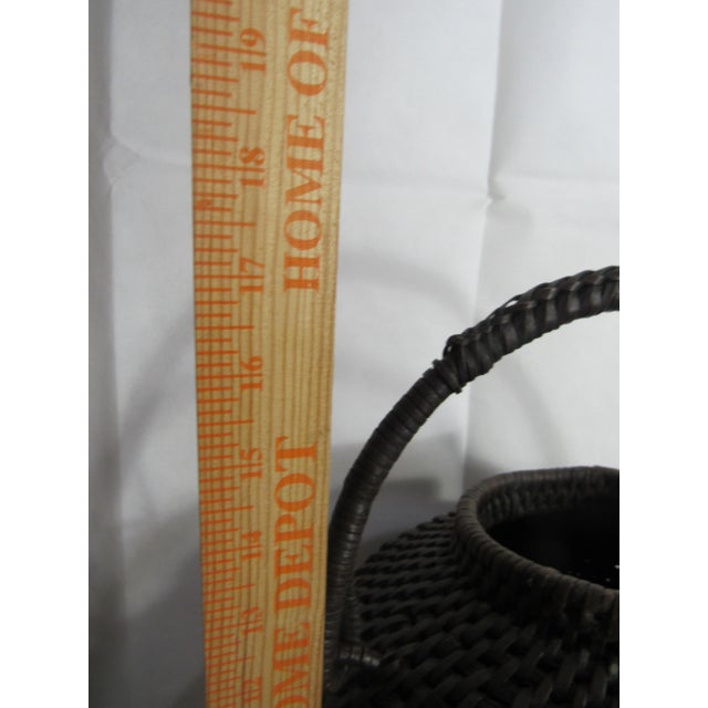 Vintage Large Urn Shaped Rattan Basket | Chairish