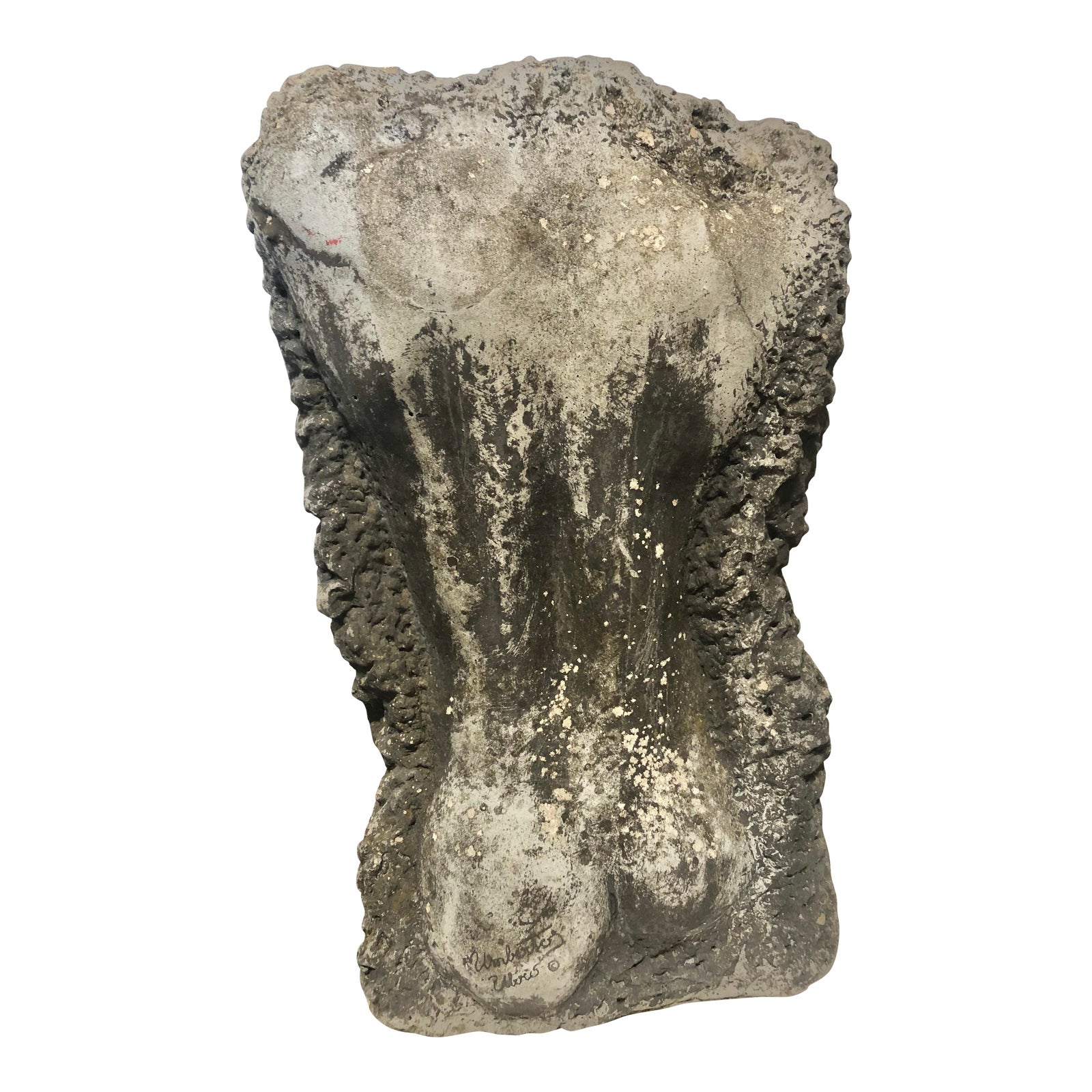 Modern Belgian Back Torso Cement Sculpture | Chairish