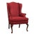 Sherrill Queen Anne Style Mahogany Wing Chair | Chairish