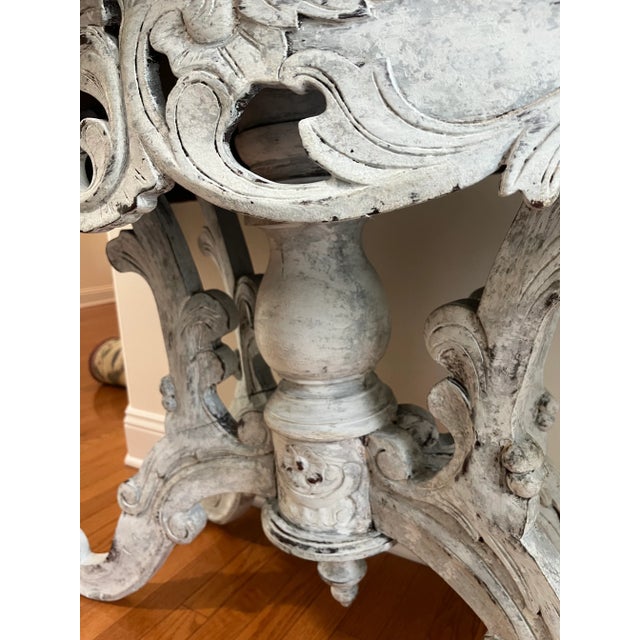 Rococo Style Italian Painted Entry Table | Chairish