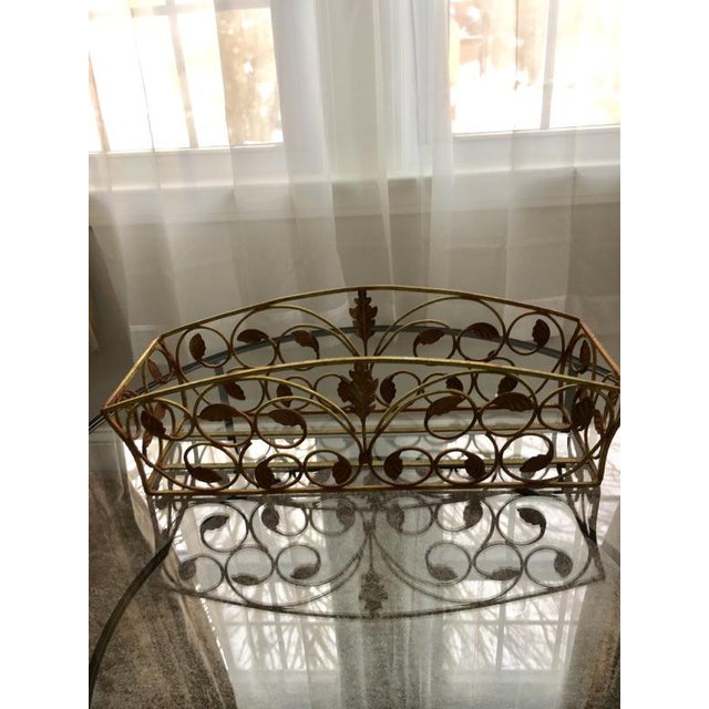 Vintage Rustic French Wrought Iron Window Box | Chairish
