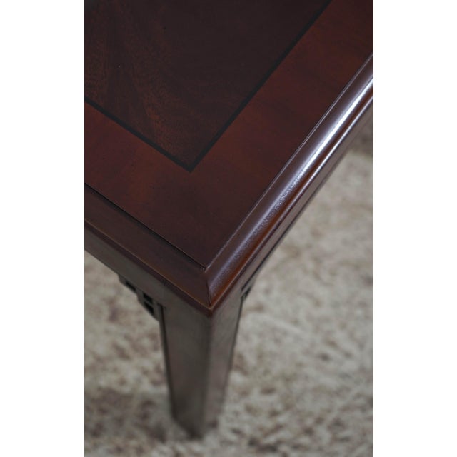 Pair Drexel Chippendale Mahogany Lamp Tables | Chairish