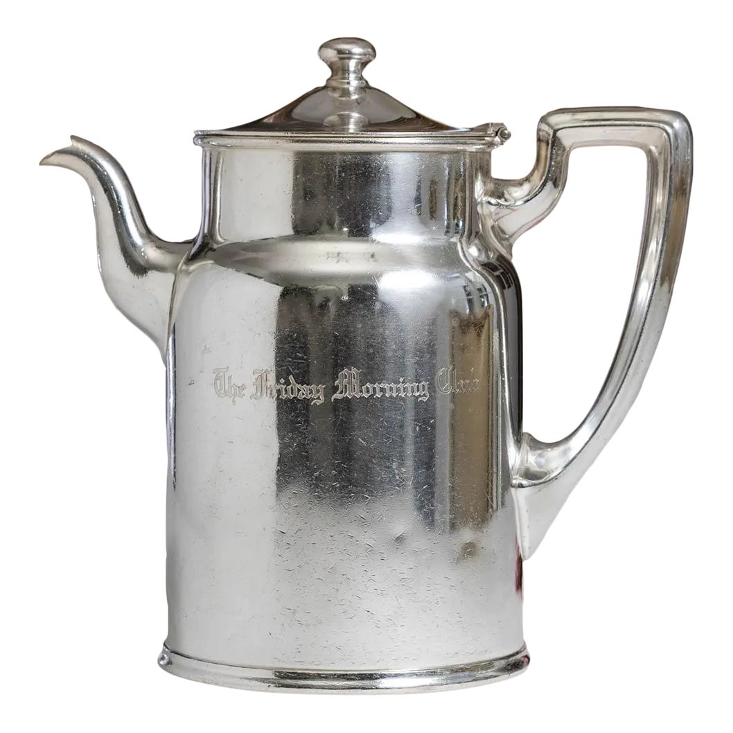 Rare 1930s Friday Morning Club Coffee Pot | Chairish