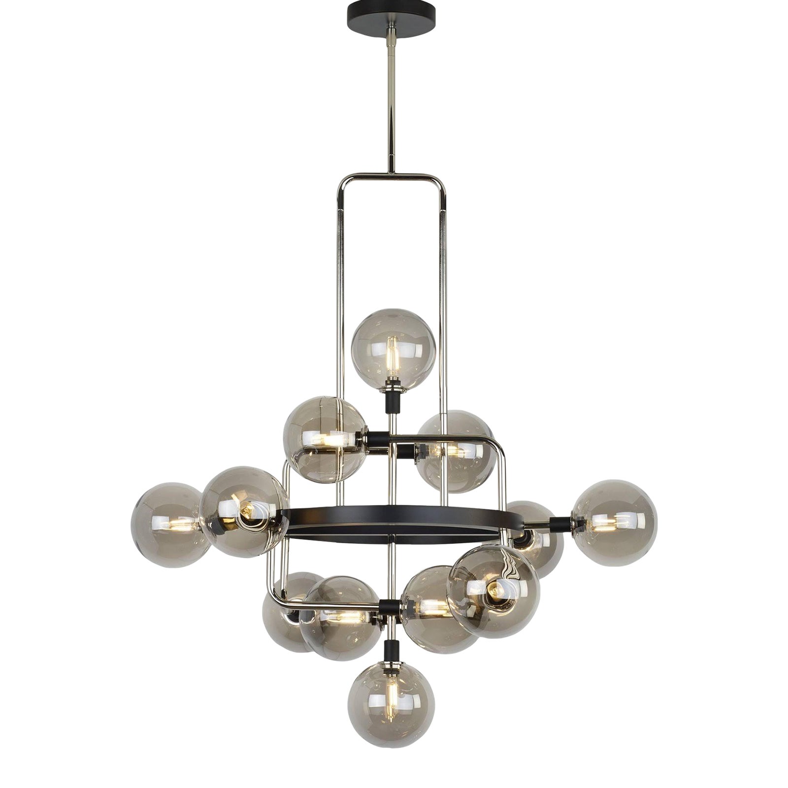 Viaggio Chrome and Glass Chandelier by Tech Lighting | Chairish