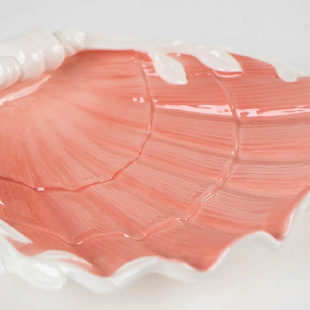 Vintage Fitz and Floyd Ceramic Seashell Catchall Dish | Chairish