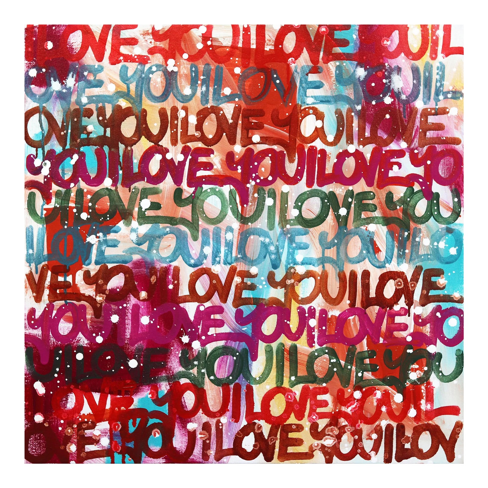 Love Jewel - Graffiti Painting on Canvas Original Artwork by Amber ...