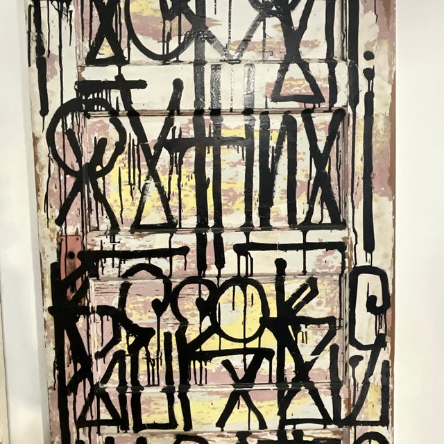 2000s Abstract Graffiti Style Painting on Door by Retna/Marquis Lewis ...