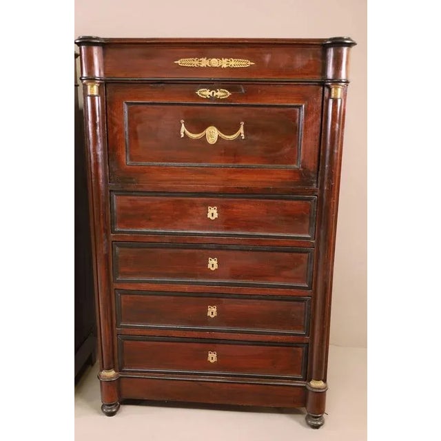 Pair of 19th Century French Empire Secretaries | Chairish