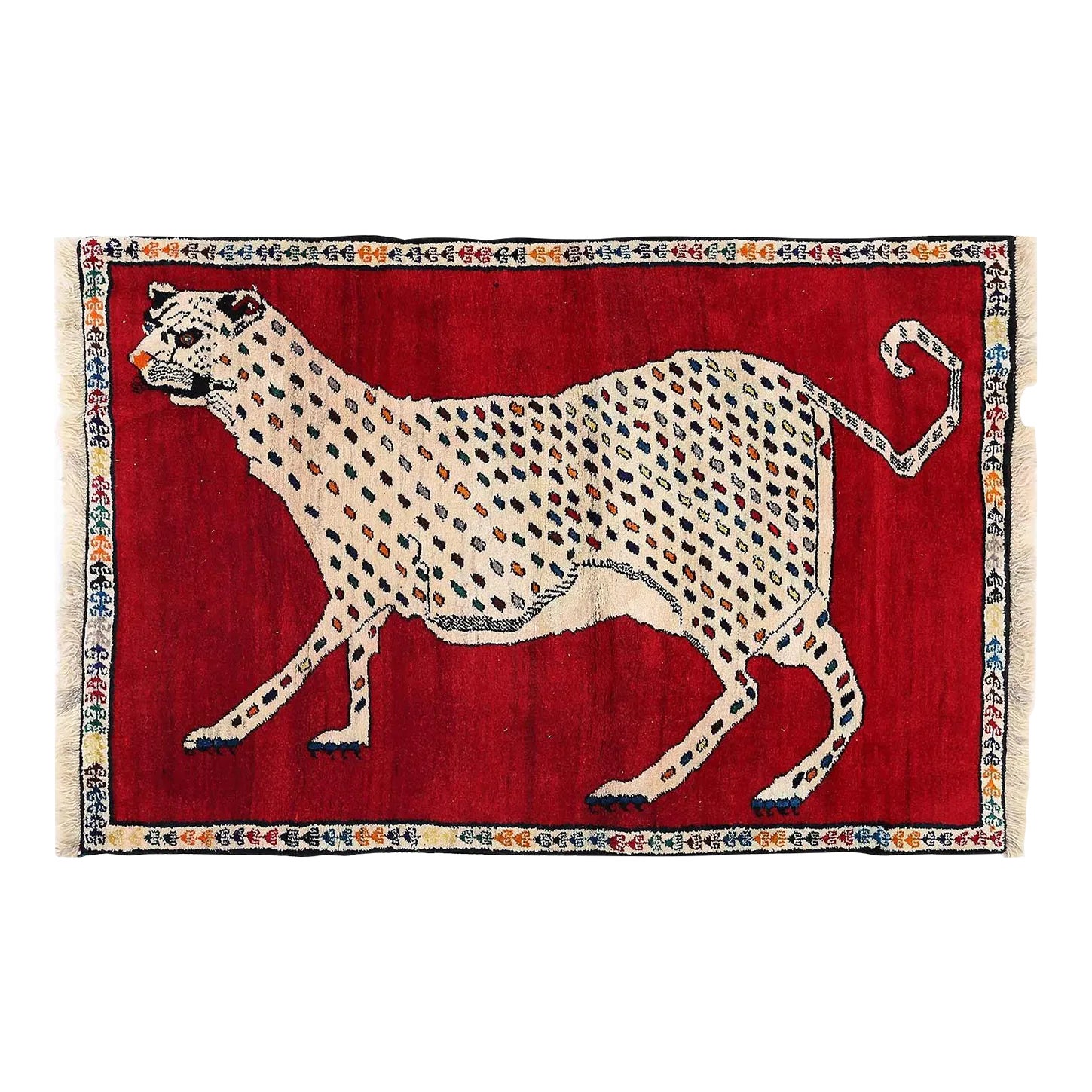 Pasargad Animal Pictorial Shiraz Persian Area Rug | Chairish