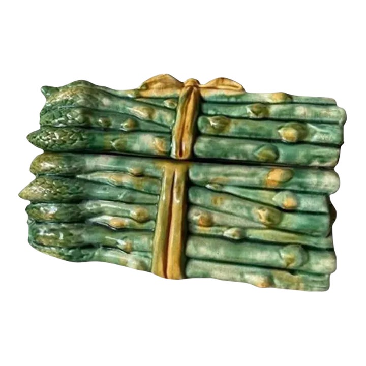 1980s Vintage Italian Ceramic Asparagus Majolica Ceramic Trompe l'Oeil ...