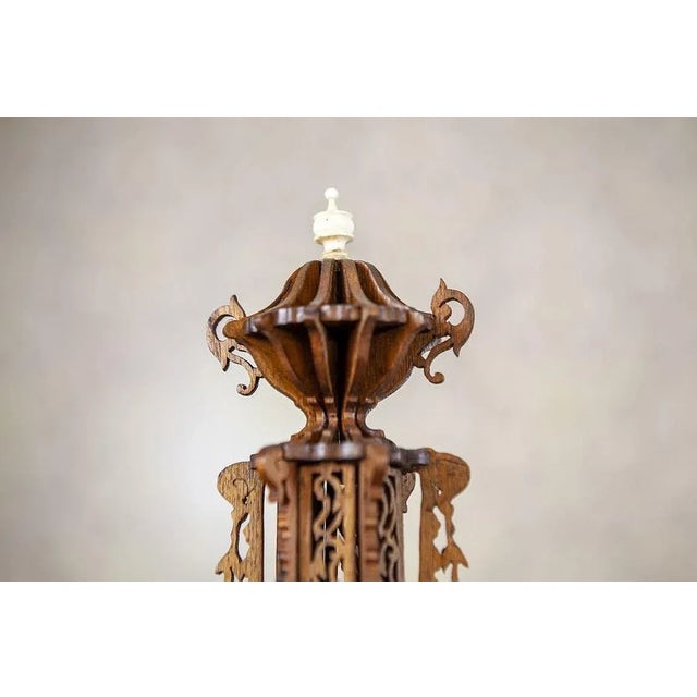 Carved Exotic Wood Mantel Clock From the Late 19th Century | Chairish