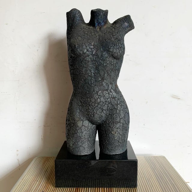 Vintage Ceramic Female Torso Sculpture | Chairish
