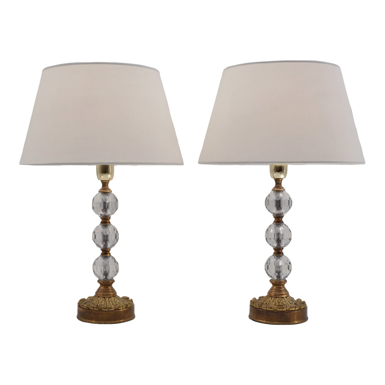 1930's French Art Deco Table Lamps, Acanthus Leaf, Maison Charles Style ...
