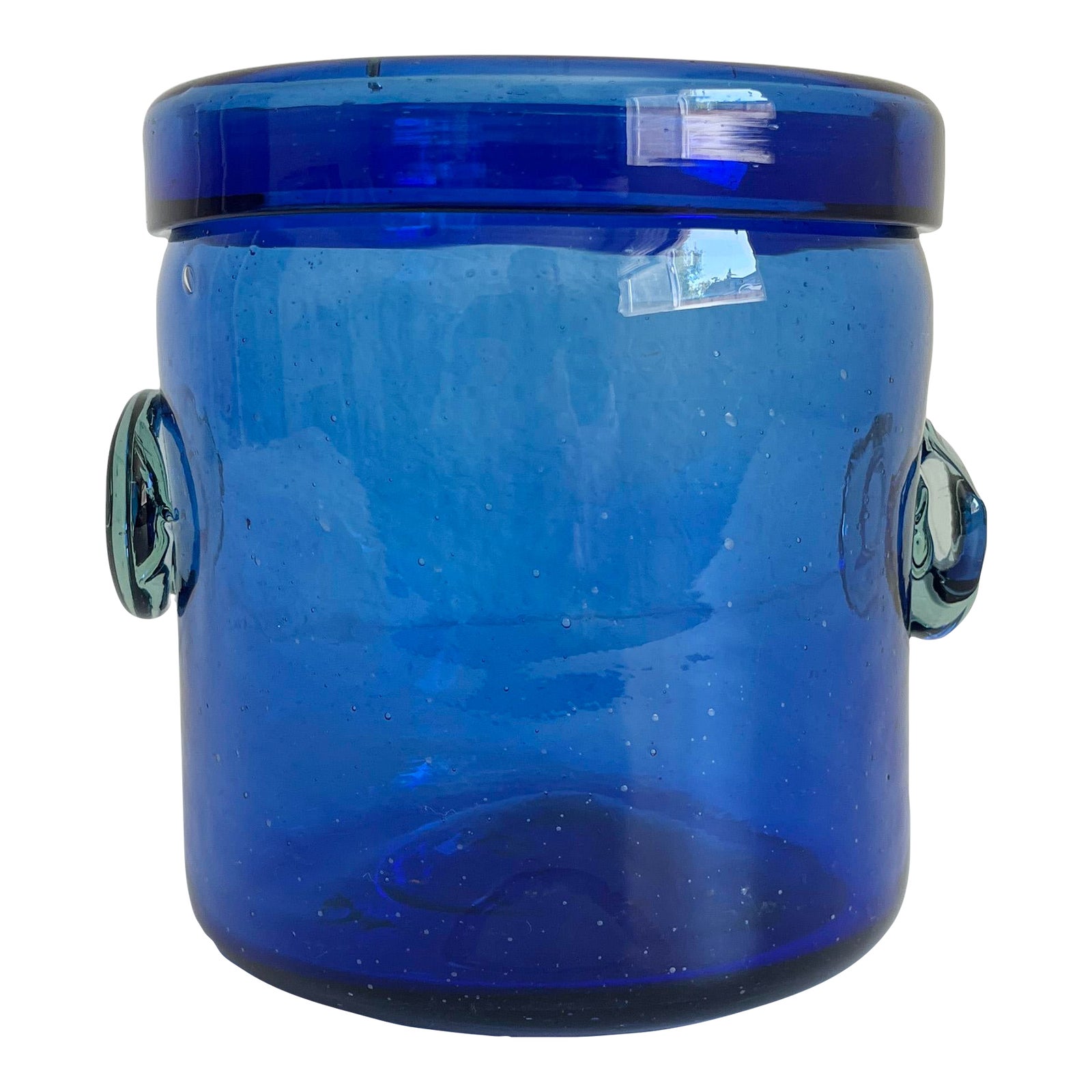 Mid 20th Century Italian Cobalt Glass Wine Cooler Ice Bucket | Chairish