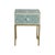 Turquoise Bone Inlay Bedside Table | Chairish