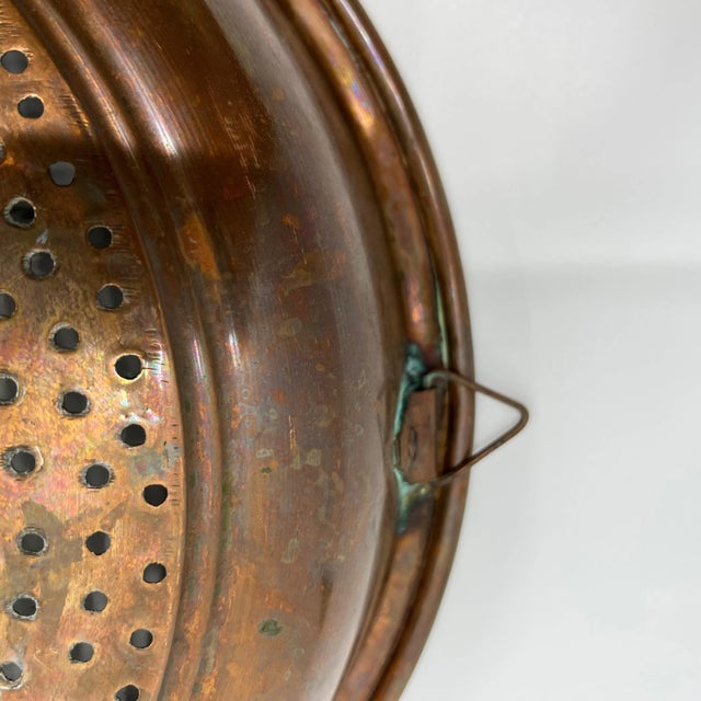 Two Early 20th Century Copper Colanders - Set of 2 | Chairish